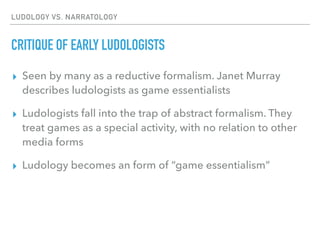 Ludology vs. Narratology | PDF