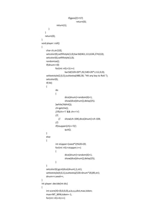 Ludo mini project in c++ | PDF