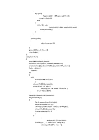 Ludo mini project in c++ | PDF