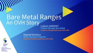 The latest developments from OVHcloud’s bare metal ranges | PPT
