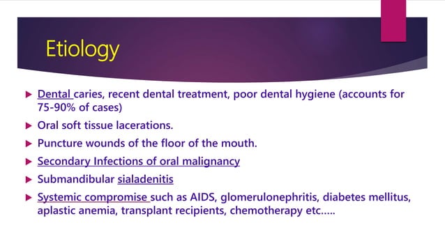 Ludwig's angina | PPTX | Ear, Nose and Throat Conditions | Diseases and ...