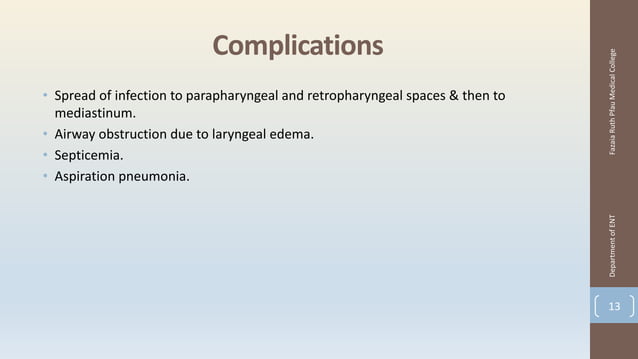 LUDWIGS ANGINA.pptx | Ear, Nose and Throat Conditions | Diseases and ...