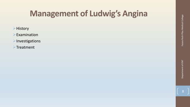 LUDWIGS ANGINA.pptx | Ear, Nose and Throat Conditions | Diseases and ...