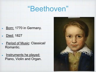 Ludwig Van beethoven | PPTX
