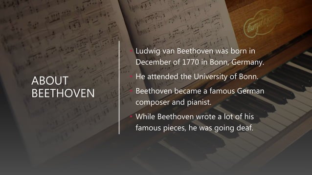 Ludwig van Beethoven Presentation | PPTX | Classical Music | Music