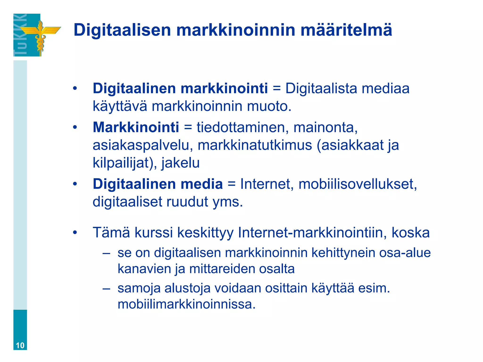 MA27 Digitaalinen markkinointi 2015 (Luento 1) | PDF