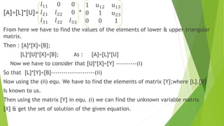 LU FACTORIZATION METHOD | PPTX