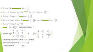 LU FACTORIZATION METHOD | PPTX