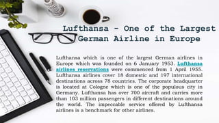 Lufthansa - The Largest German Airline | PPTX