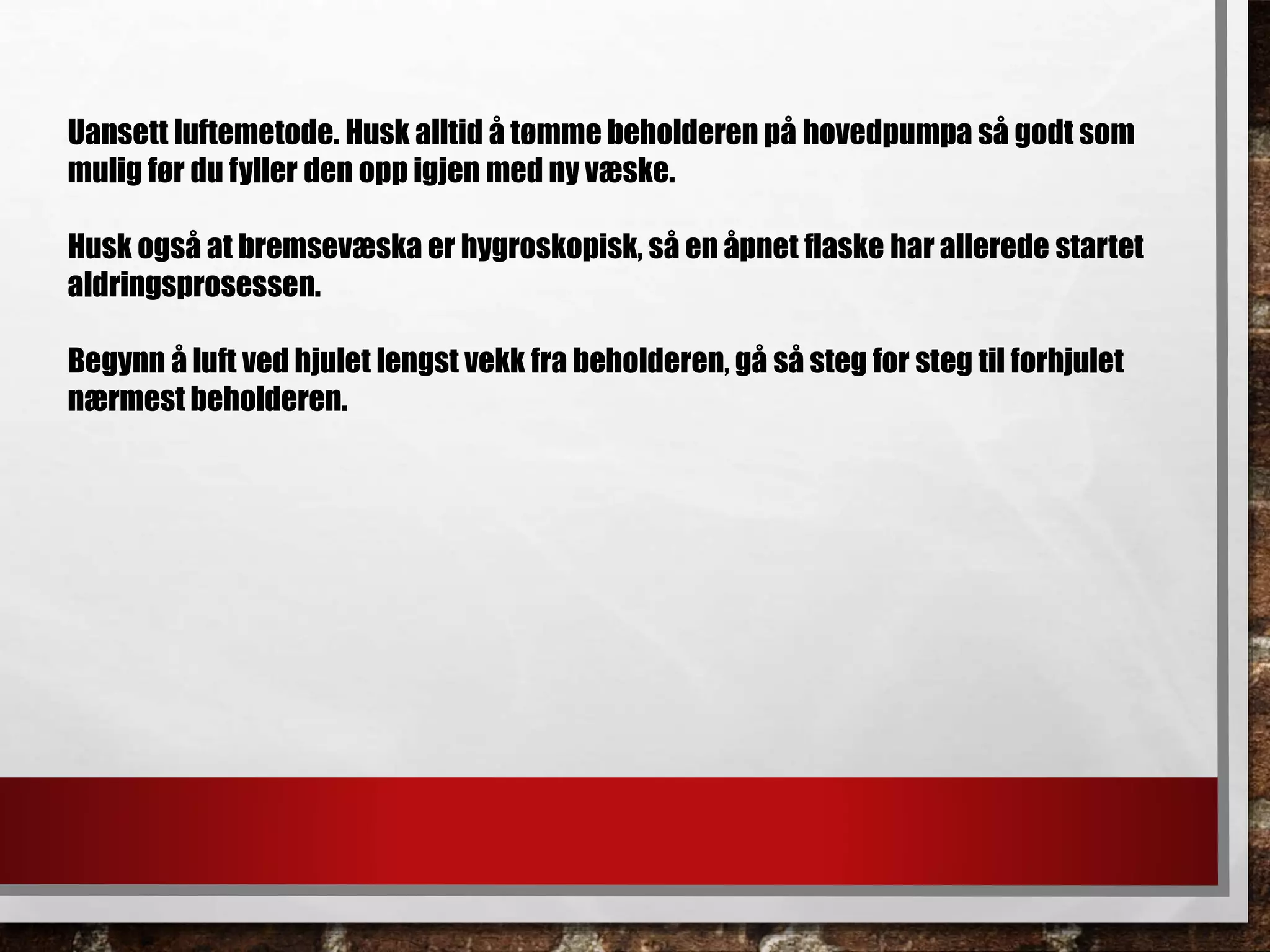Lufting av bremser.pptx
