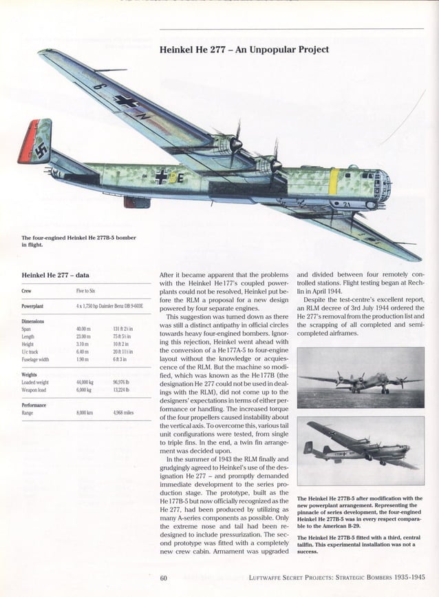 Luftwaffe: secret projects strategic bombers 1935-1945