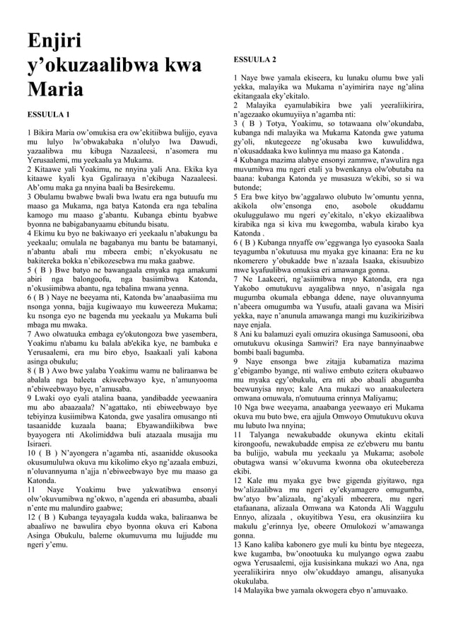 Luganda - The Gospel of the Birth of Mary.pdf