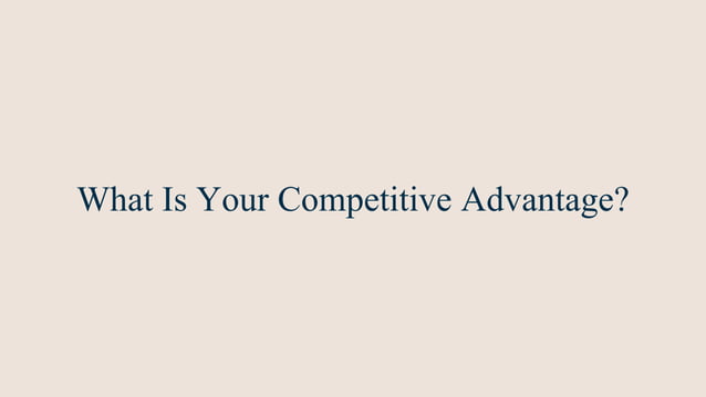 Developing A Competitive Strategy- BA 422W | PPT