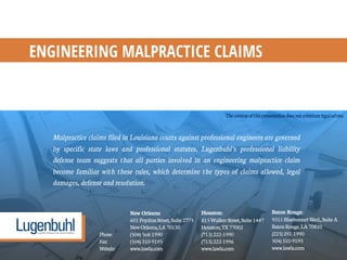 Engineering Malpractice Claims | PDF | Legal Services Industry | Industries