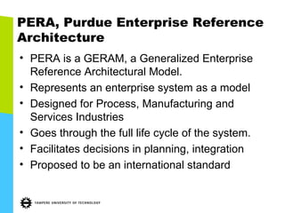 An approach to use PERA in Enterprise Modeling for industrial systems | PPT