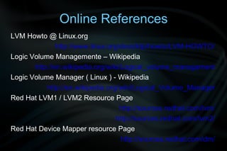 LUG - Logical volumes management | PDF