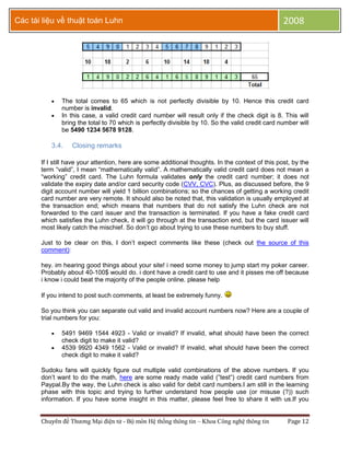 Luhn algorithm | PDF