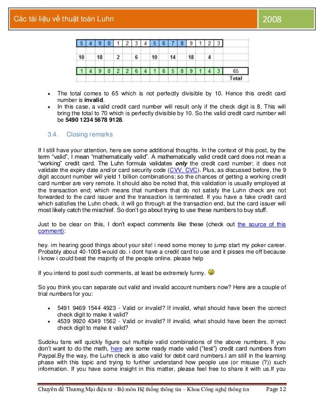 Luhn Algorithm 