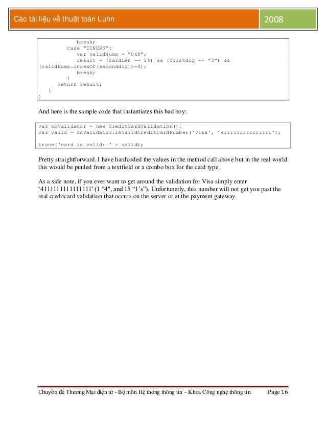 Luhn Algorithm