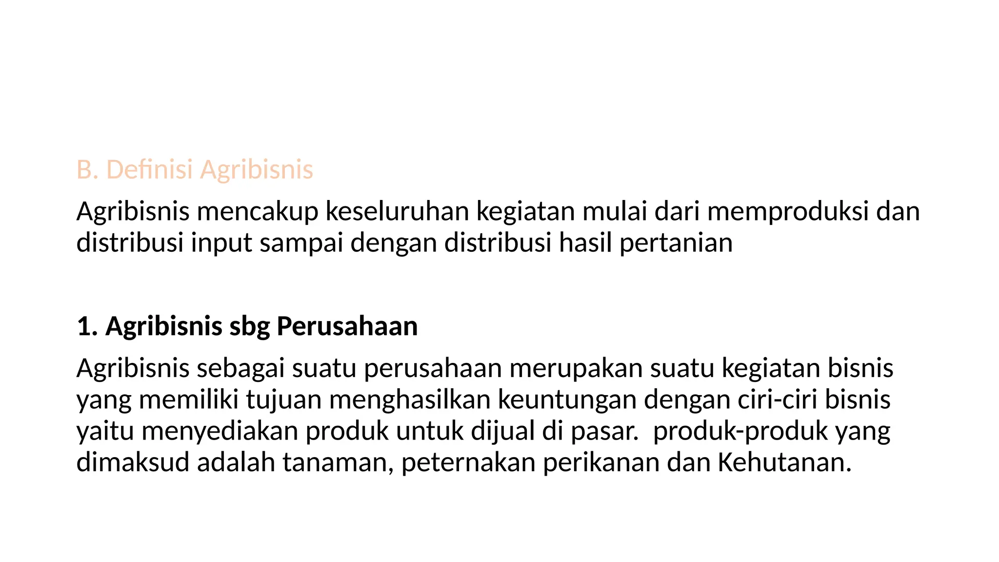 Materi Perkuliahan Dasar-dasar Agribisnis | PPTX