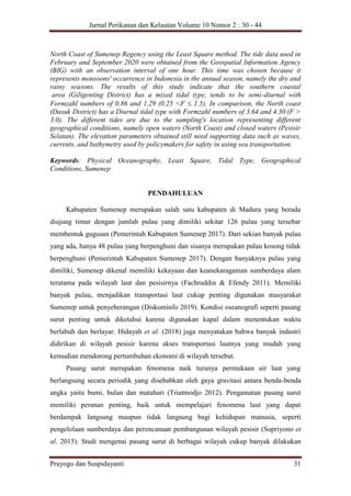Study of Tidal Characteristics in The South and North Coastal of ...