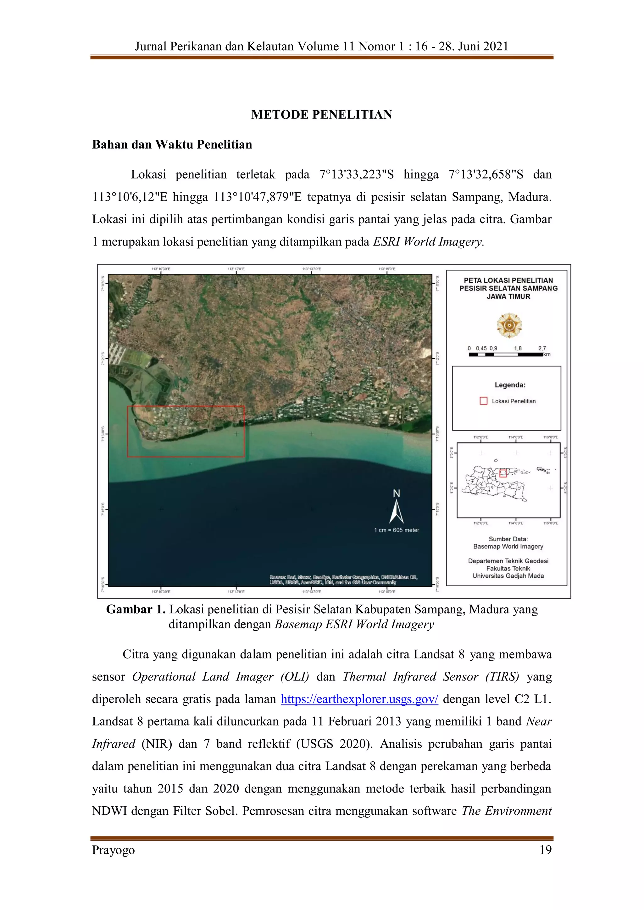 Comparison of Normalized Difference Water Index (NDWI) and Sobel Filter ...