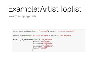 Luigi PyData presentation | PDF
