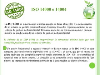 NORMAS 14000 y 14004 | PPTX