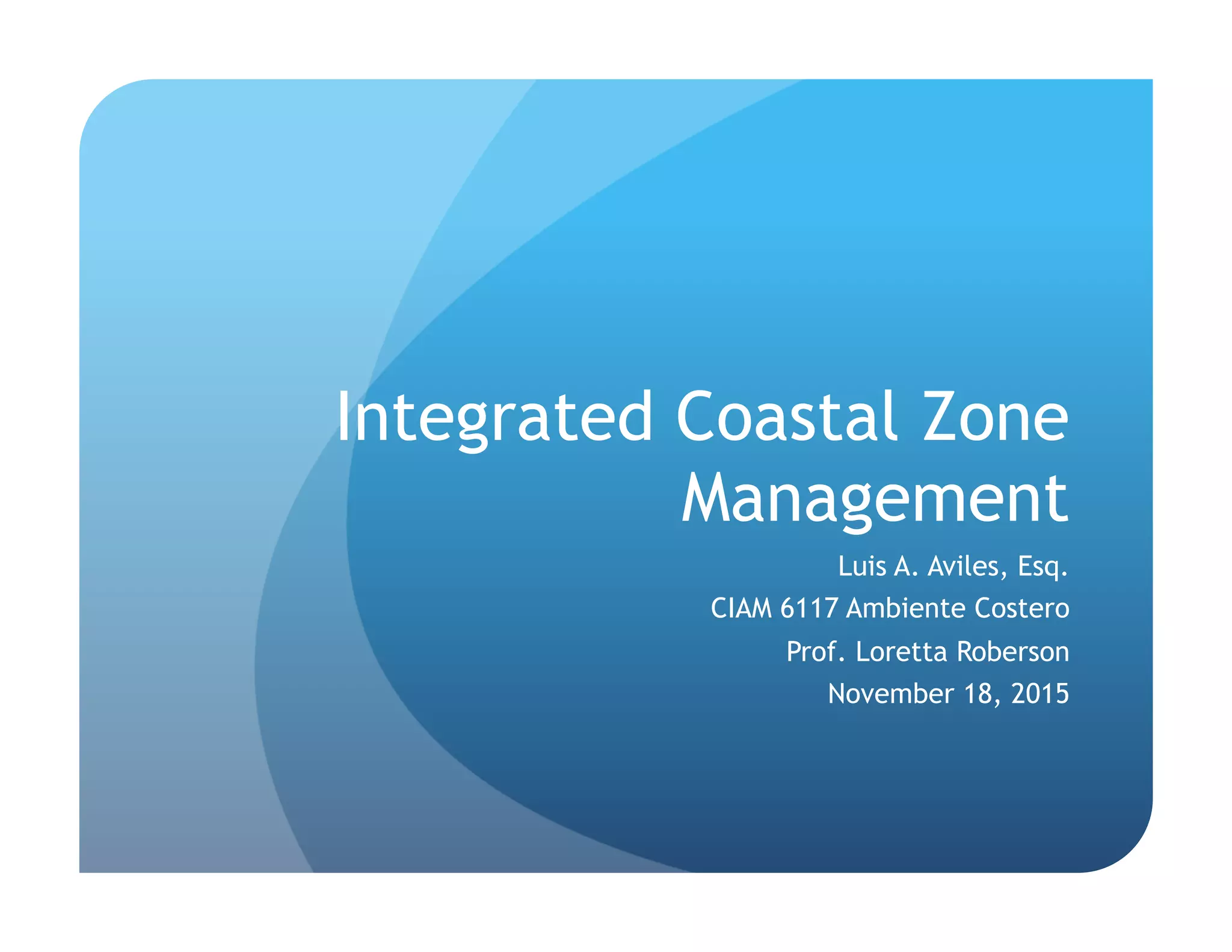 Integrated coastal zone management | PDF