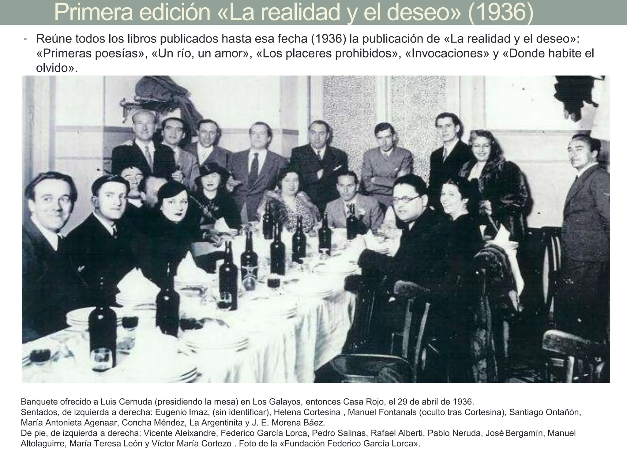 Luis Cernuda, presentación sobre su vida y libros de poemas | PPTX