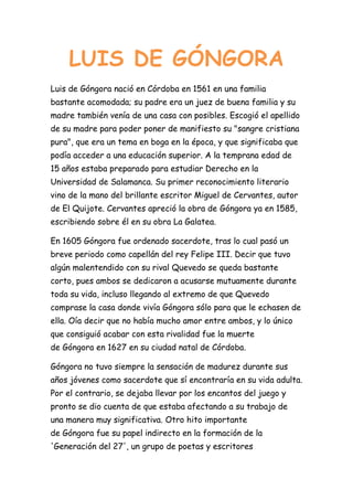 Luis de góngora poeta | ODT