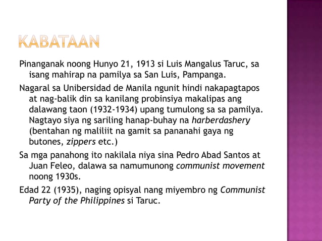 Luis taruc | PPTX