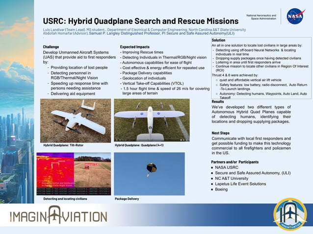NASA USRC Hybrid Quadplane Search and Rescue Missions | PDF | Aviation ...
