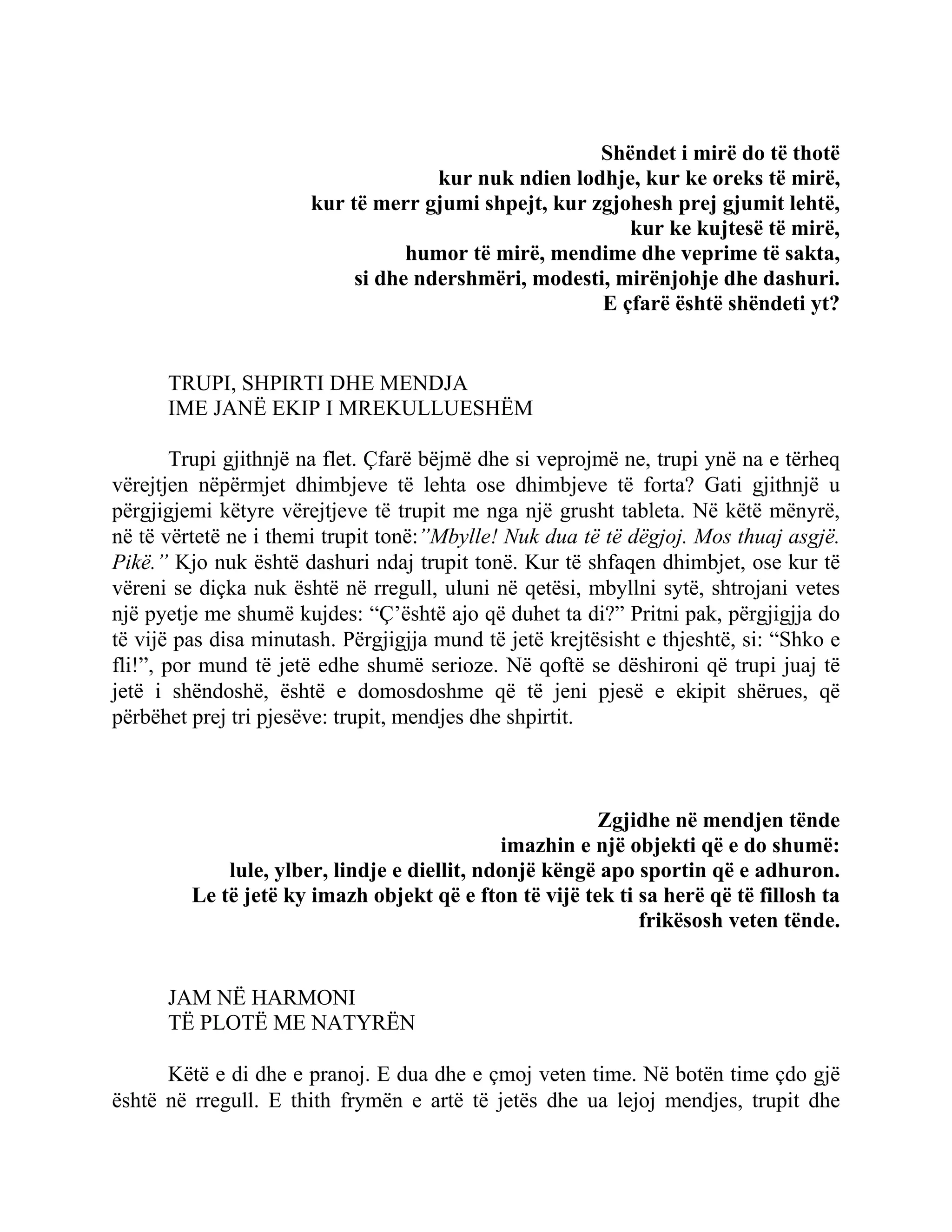 Lujza l. Hej ``Mendimet E Zemres`` | PDF