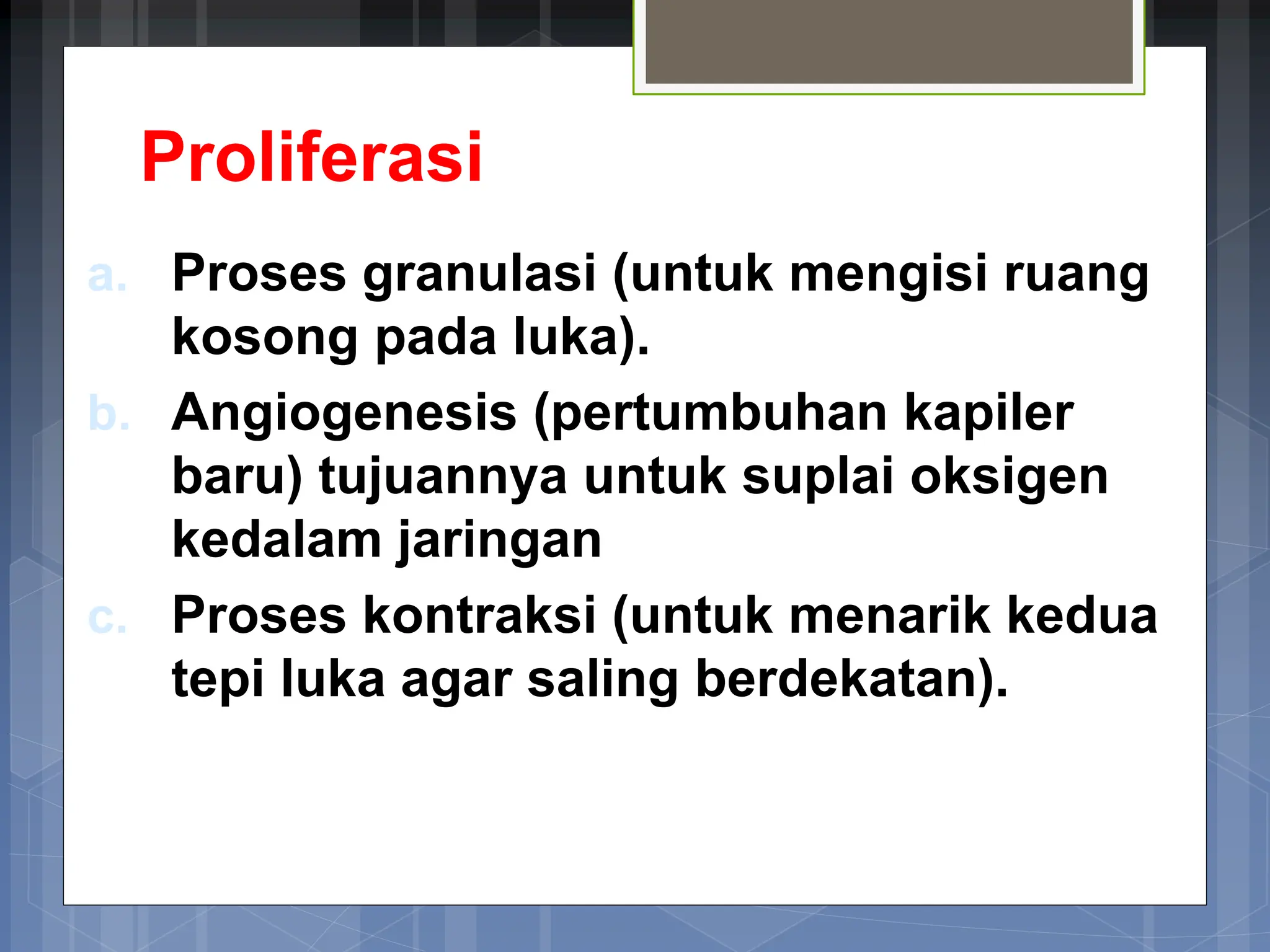 KONSEP DASAR LUKA DAN PENANGANANNYA, PROSES PENYEMBUHAN | PPT