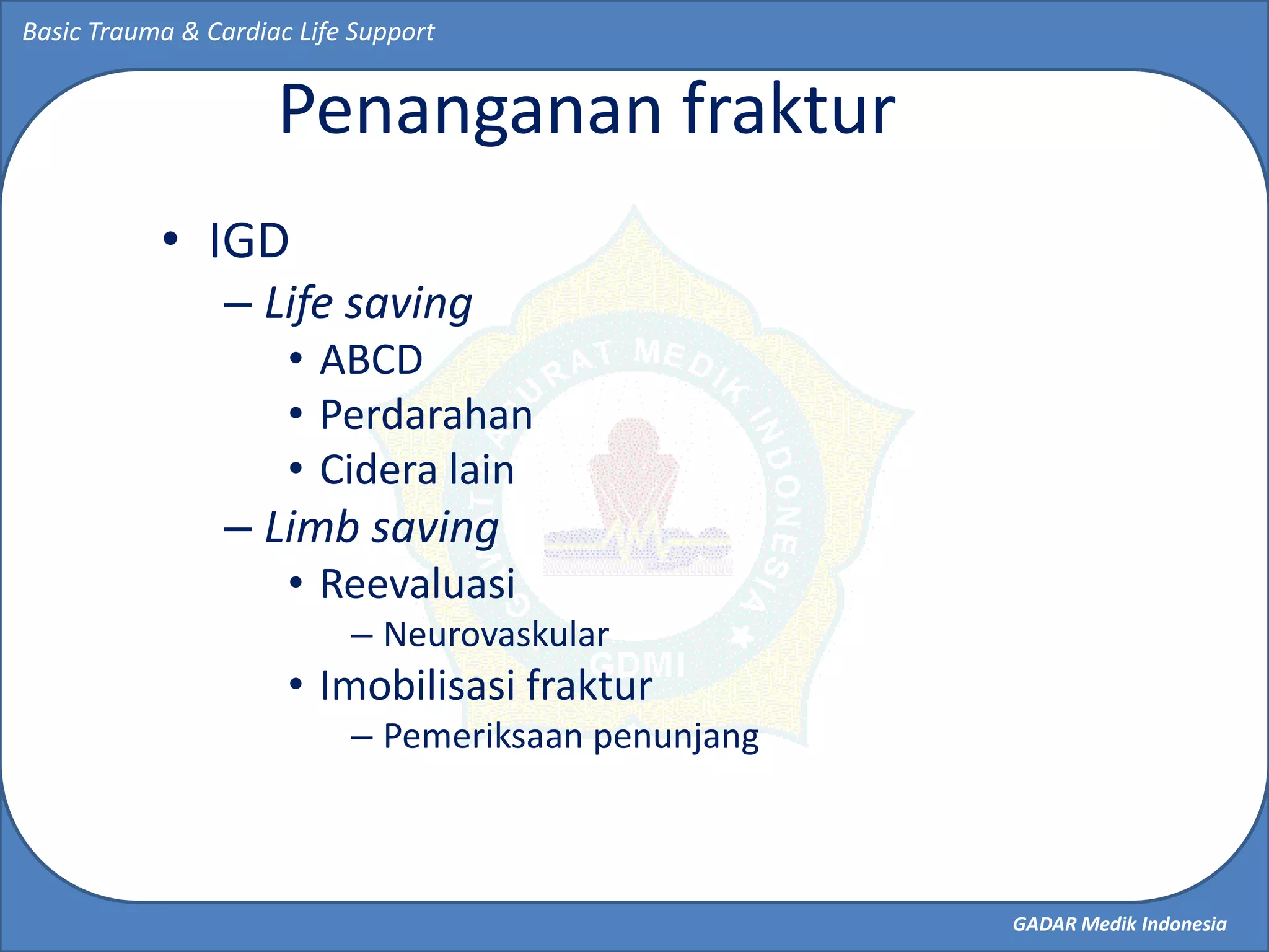 Trauma Luka Dan Fraktur | PDF