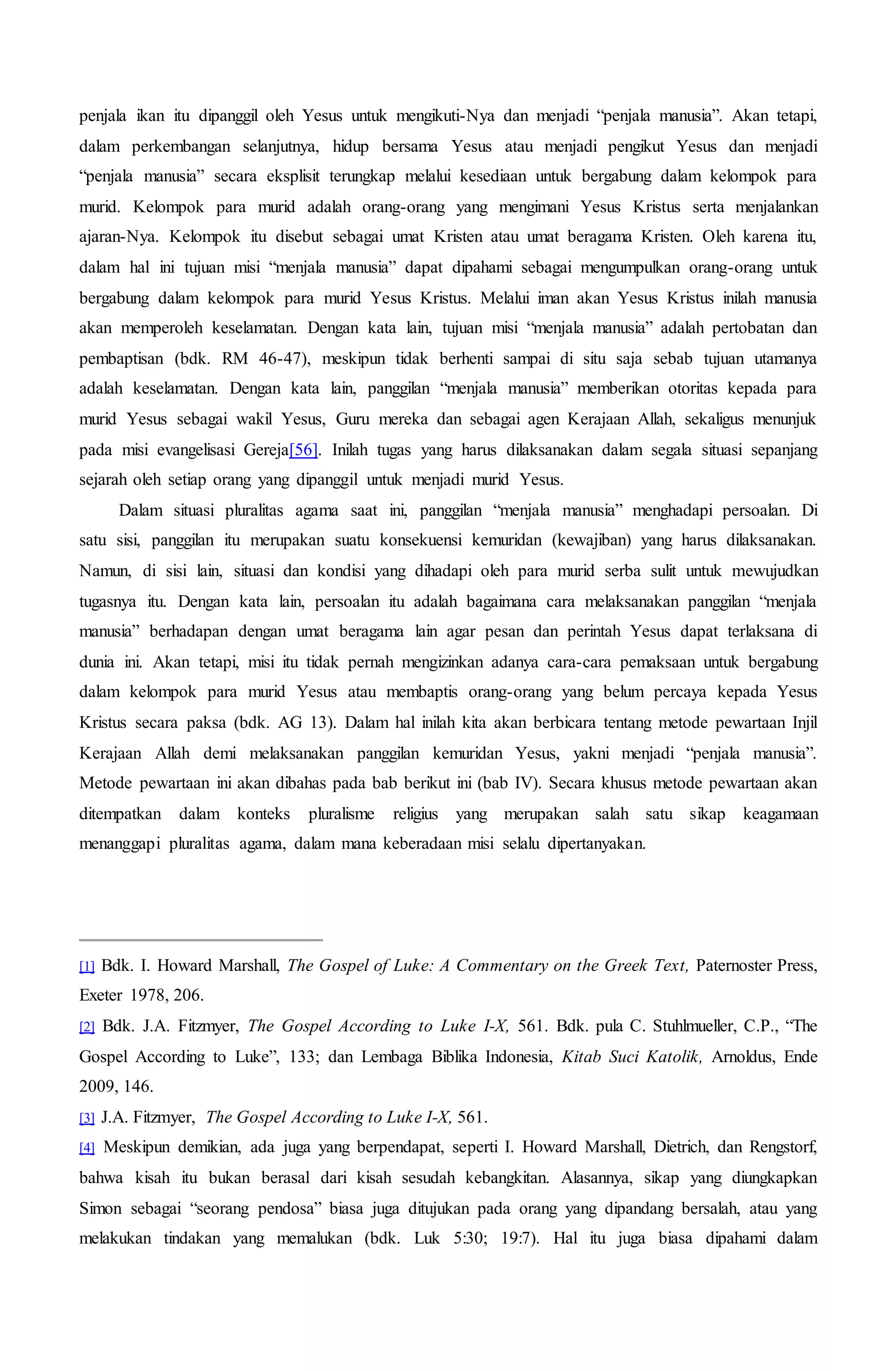 Lukas 5 penjala manusia | DOCX