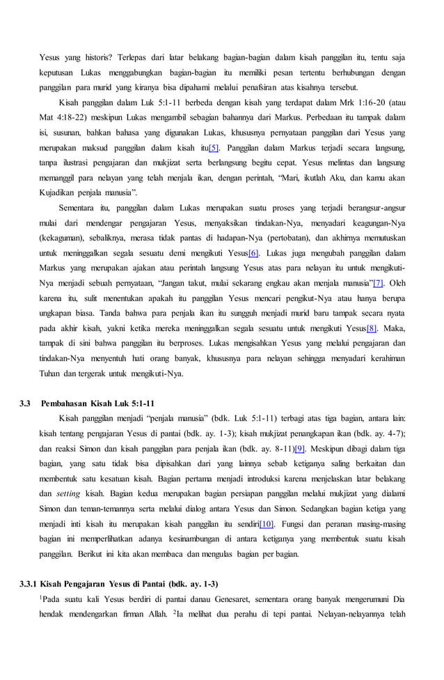 Lukas 5 penjala manusia | DOCX