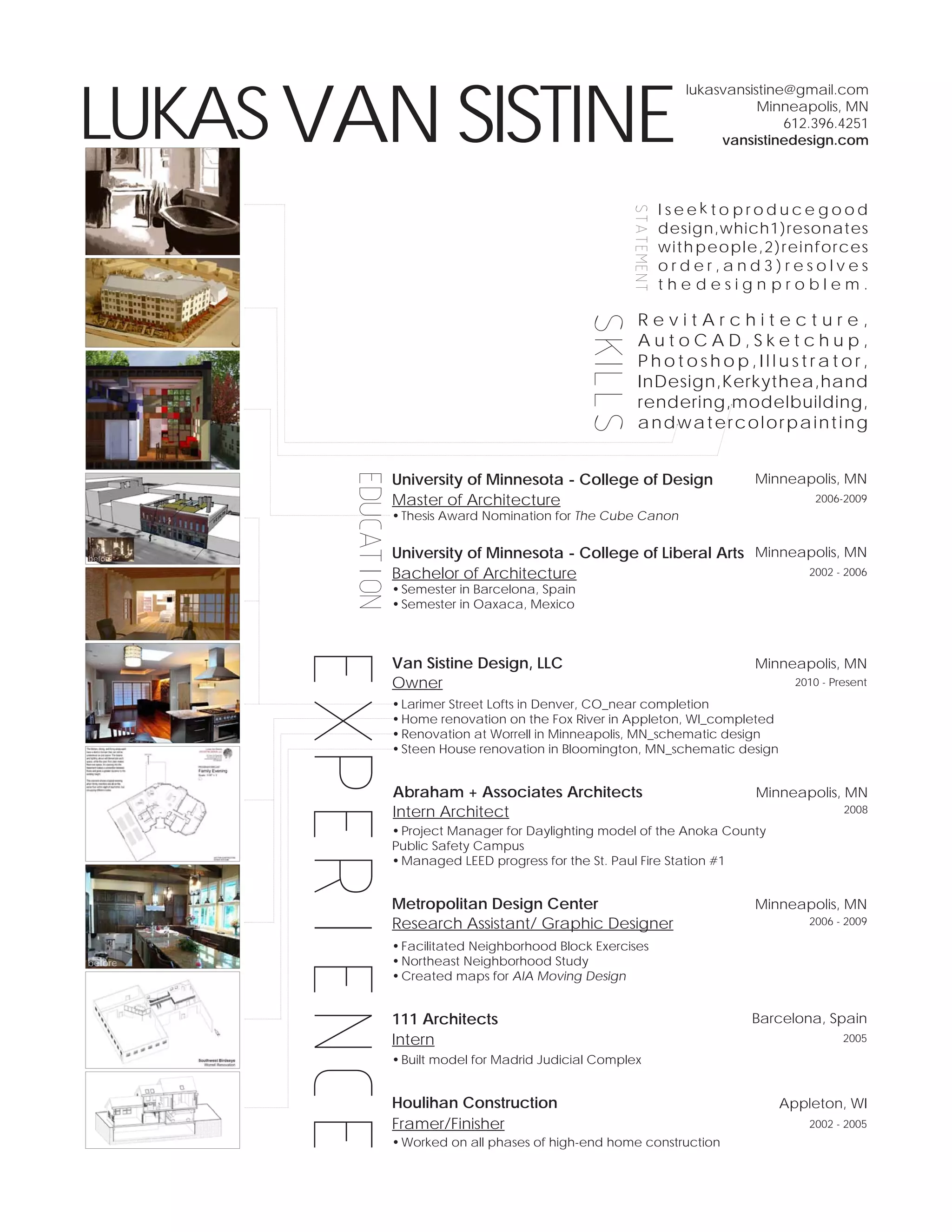 Lukas Van Sistine RESUME | PDF