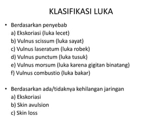 jenis-jenis luka atau vulnus pada tubuh manusia | PDF