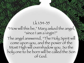 Luke 1:26-35 -Bryan Thomson | PPT