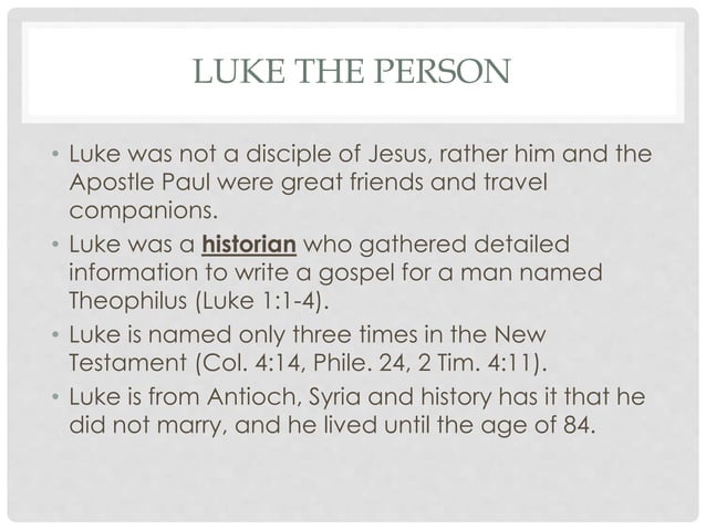 Luke | PPTX