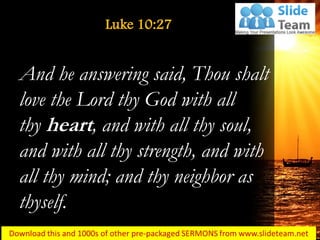 Luke 10 27 love your neighbor as yourself power point church sermon | PDF