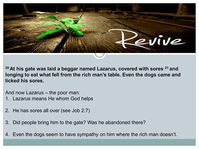 Luke 16 rich man and lazarus | PPTX