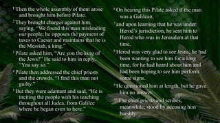 Passion Sunday - Gospel - Luke 23:1–56 (NRSVCE) | PPSX | Christianity ...