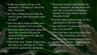 Passion Sunday - Gospel - Luke 23:1–56 (NRSVCE) | PPSX
