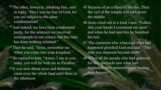 Passion Sunday - Gospel - Luke 23:1–56 (NRSVCE) | PPSX