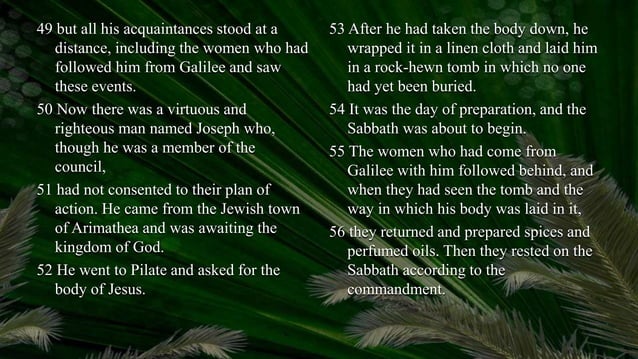 Passion Sunday - Gospel - Luke 23:1–56 (NRSVCE) | PPSX | Christianity ...
