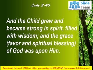 Luke 2 40 the grace of god power point church sermon | PDF