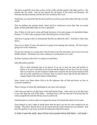 Luke 4 introduction temptation of jesus manuscript | PDF